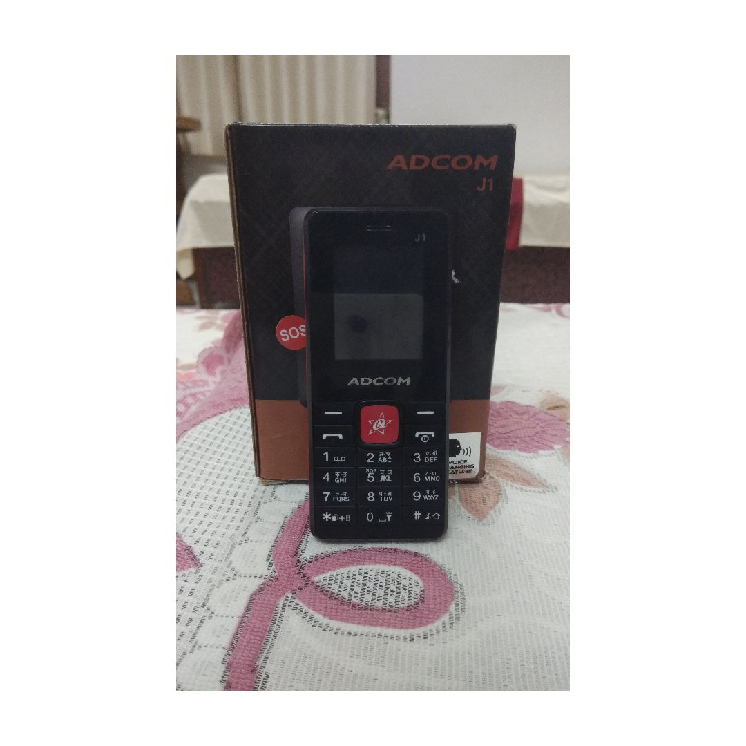 J1 Dual Sim Mobile Phone (Black/Red) | Adcom India :)