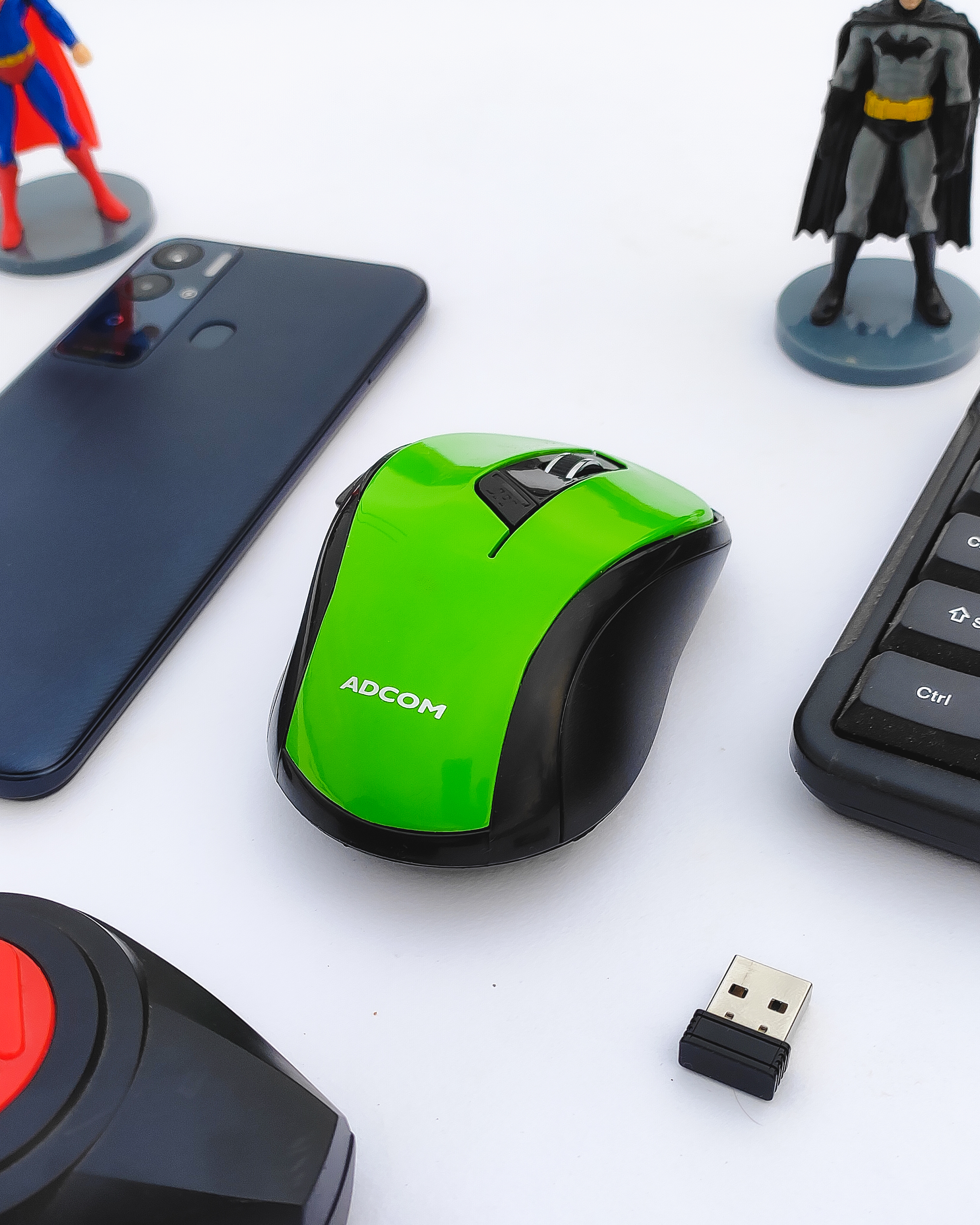 6D Slim Wireless Optical Super Mouse with 2.4GHz Nano Receiver (Green ...