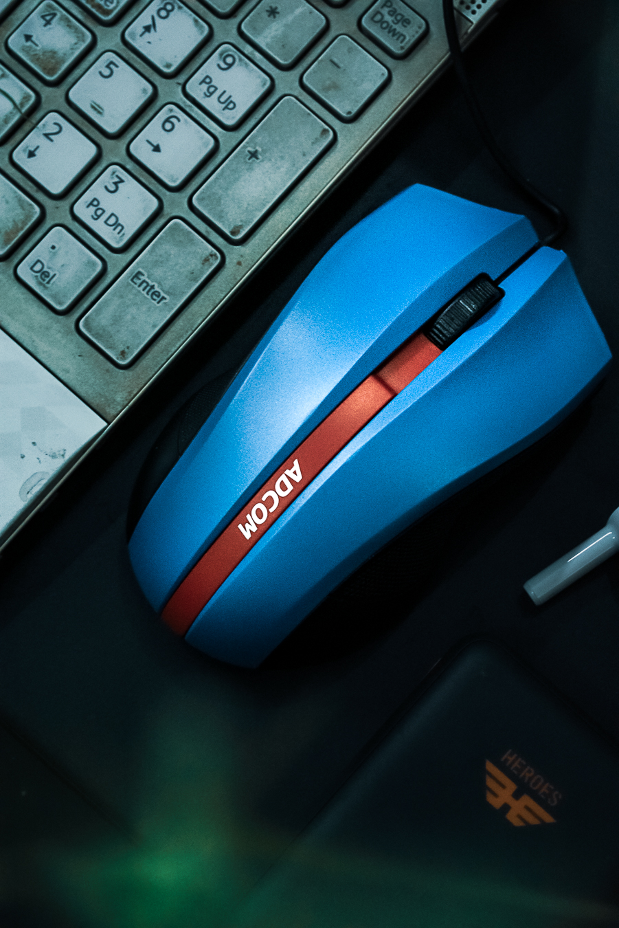 AD-1145 USB Wired 3D Optical Mouse (Matte Blue, Large Size) | Adcom ...