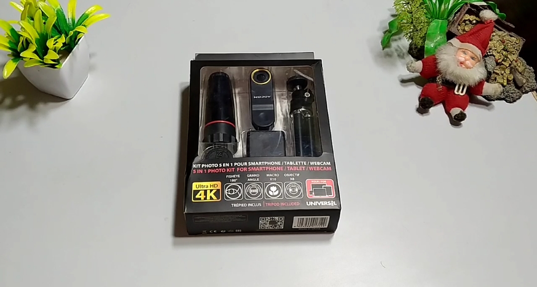 5 in 1 Mobile Phone Camera Lens Kit with Tripod (Black) | Adcom India :)