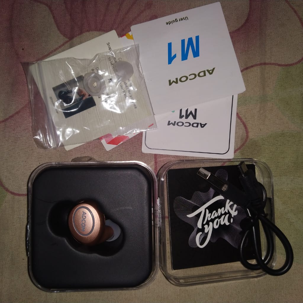 M1 Wireless Single Earbud (Rose Gold) [Bluetooth Headset with Mic ...