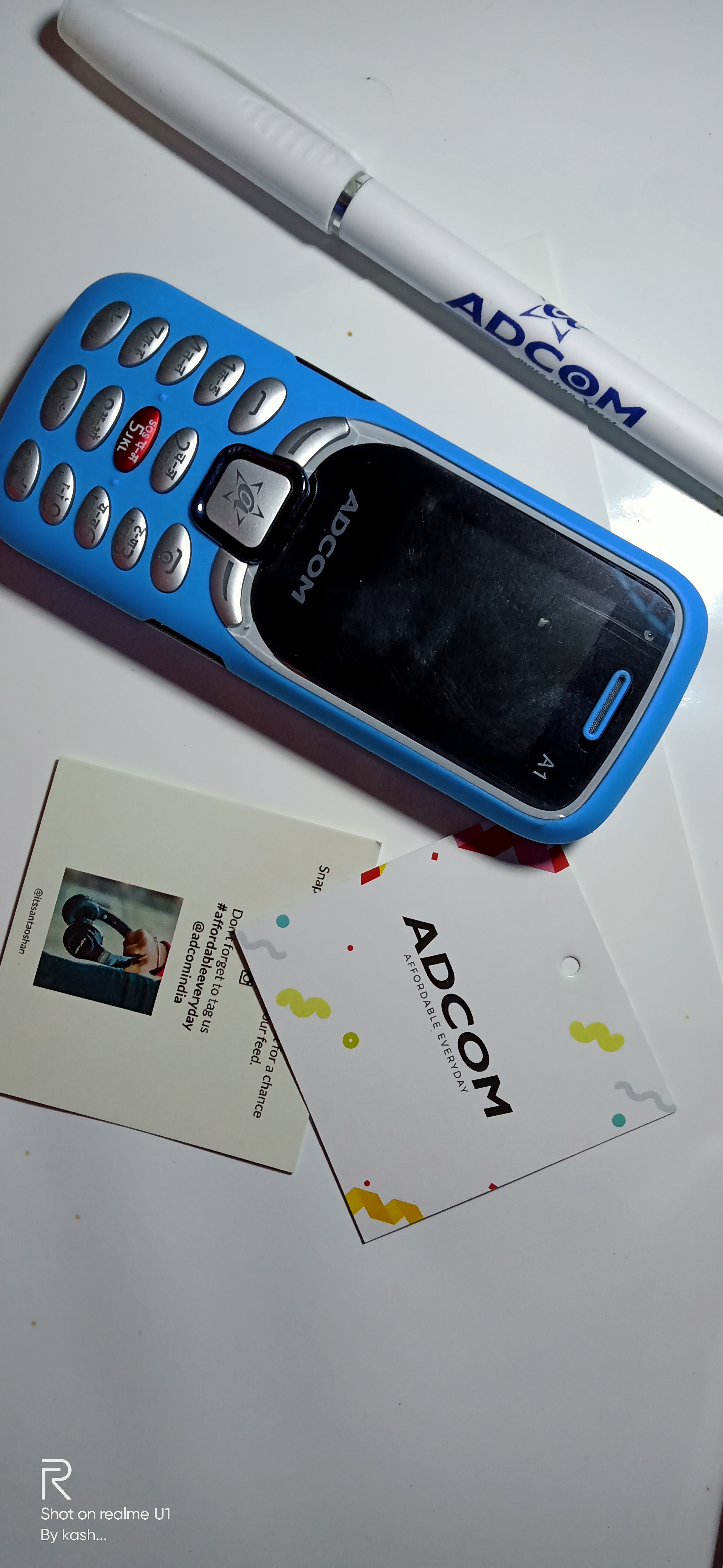 A1 Selfie Dual Sim Mobile Phone (Sky Blue) | Adcom India :)