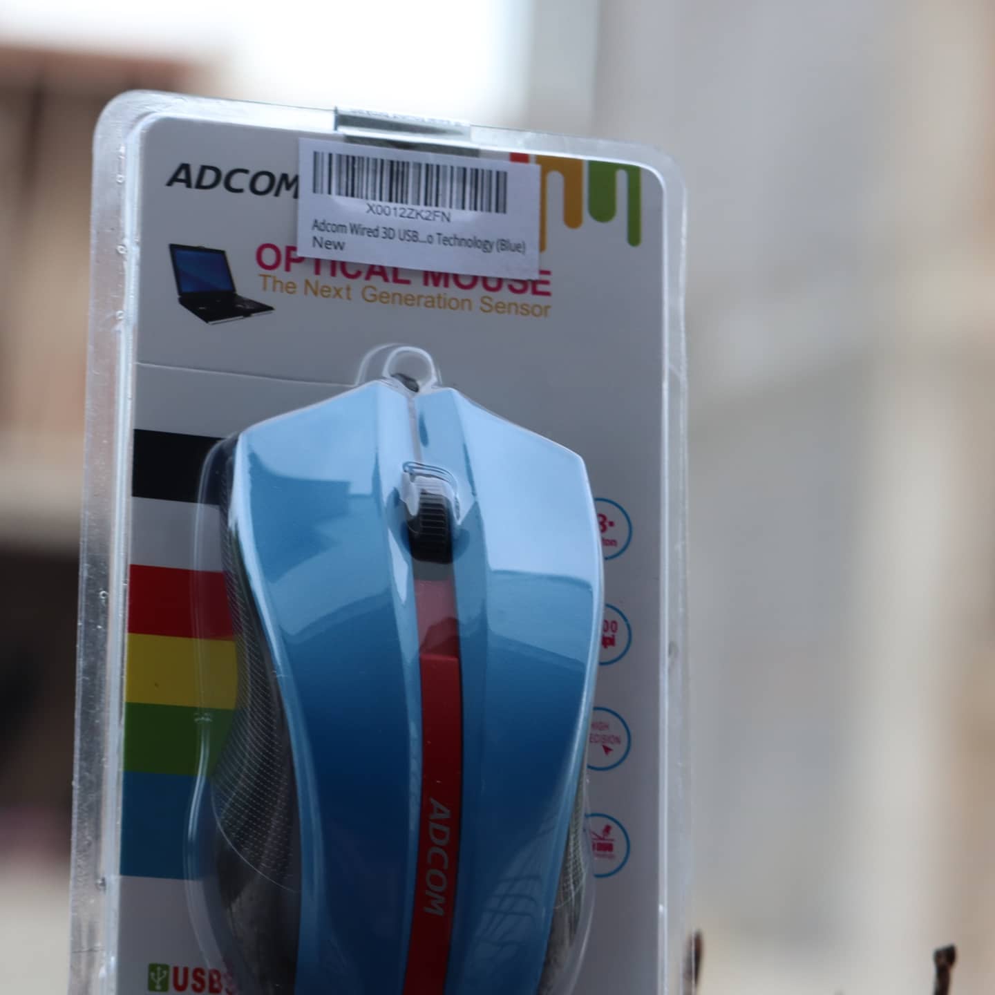 AD-1145 USB Wired 3D Optical Mouse (Matte Blue, Large Size) | Adcom ...